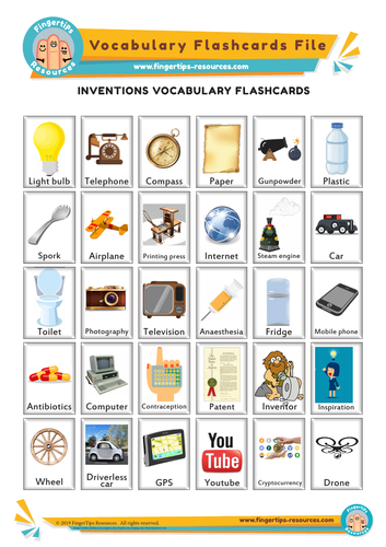 Inventions Vocabulary Flashcards | Teaching Resources Inventions Vocabulary Flashcards | Teaching Resources