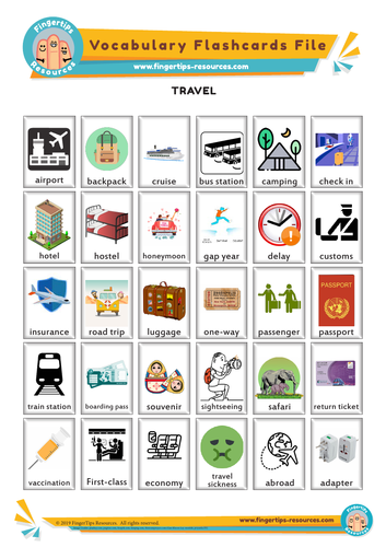 Travel & Holidays Vocabulary Flashcards | Teaching Resources Travel & Holidays Vocabulary Flashcards | Teaching Resources