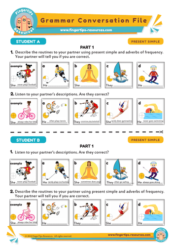 PRESENT SIMPLE - Grammar Speaking | Teaching Resources