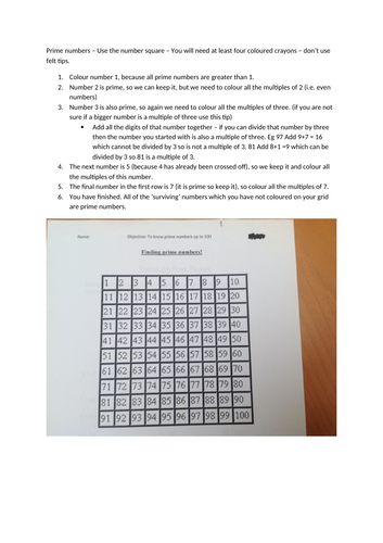Prime Numbers & Factors | Teaching Resources