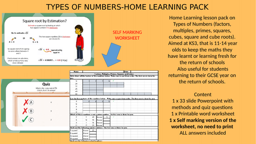 Types of Numbers Home Learning Pack | Teaching Resources