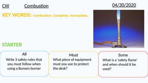 Combustion | Teaching Resources