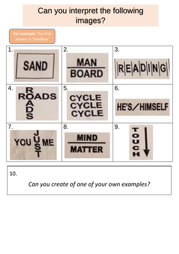 Interpret the symbols activity | Teaching Resources