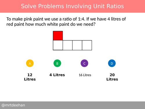 Solve Problems Involving Unit Ratios Diagnostic Questions | Teaching ...