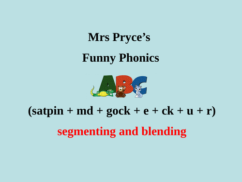 satpin+md+gock+ck+eur Mrs Pryce's Funny Phonics | Teaching Resources