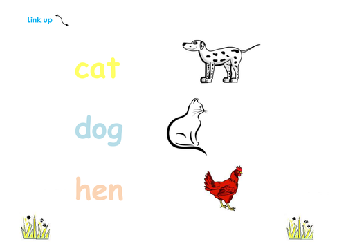 Linking words to pictures, with example. | Teaching Resources