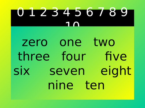 Numbers 0 to 10 (PowerPoint) | Teaching Resources