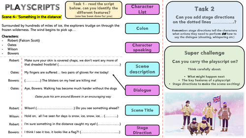Analysing and extending a playscript - Robert Falcon Scott | Teaching ...