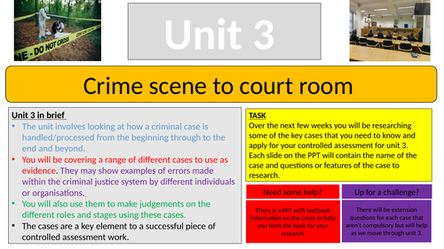 Unit 3 Criminology introduction task | Teaching Resources