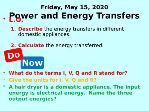 Power and Energy Transfers PPT - GCSE Physics | Teaching Resources