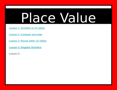 Autumn 1 Week 1 Place Value | Teaching Resources