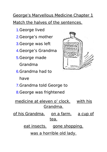 George's Marvellous Medicine Comprehension Workbook | Teaching Resources