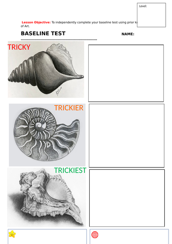 KS3 baseline test Art | Teaching Resources