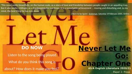 Never Let Me Go - Chapter 1 | Teaching Resources