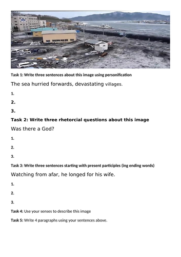 Creative writing scaffolding frame | Teaching Resources