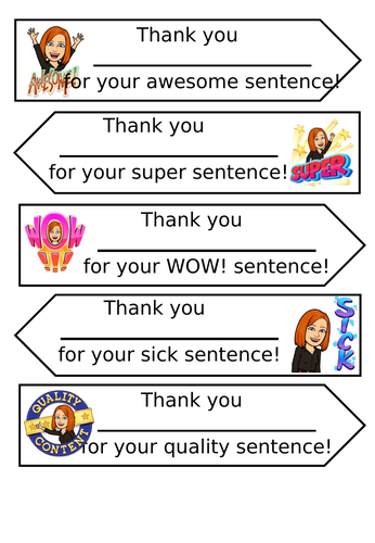 Great Sentence Arrows | Teaching Resources