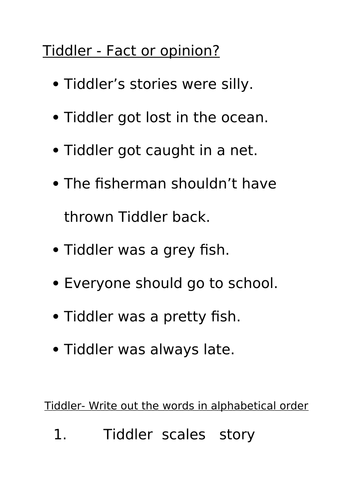 Tiddler Resource Pack | Teaching Resources