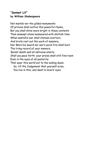 Cluster of Poems for Unseen Poetry AQA | Teaching Resources