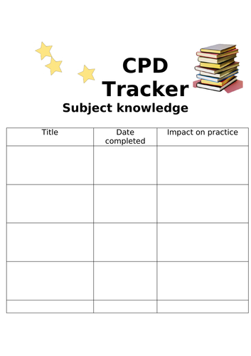CPD Tracker - Subject Knowledge | Teaching Resources