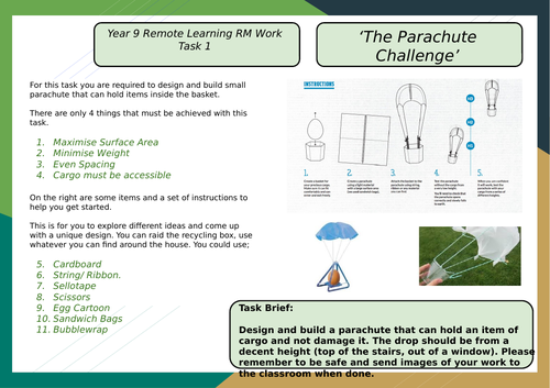 KS3 Design Technology Remote Learning Tasks | Teaching Resources