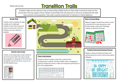 Coronavirus Back to School Transition Trail | Teaching Resources