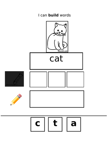 CVC word builders | Teaching Resources
