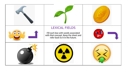 Lexical Field Grid | Teaching Resources