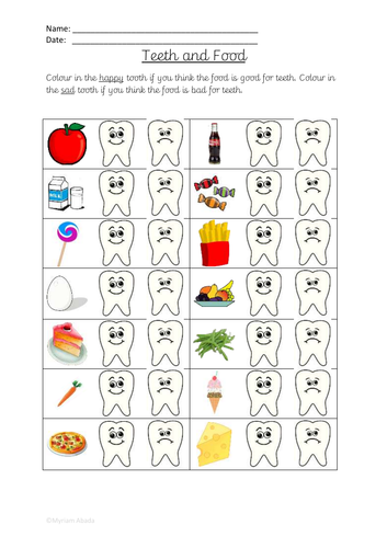 Teeth and Food | Teaching Resources