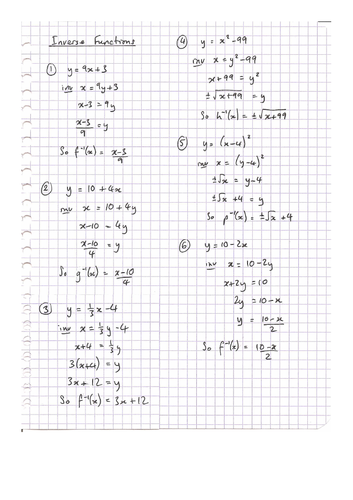 Inverse Functions | Teaching Resources Inverse Functions | Teaching Resources