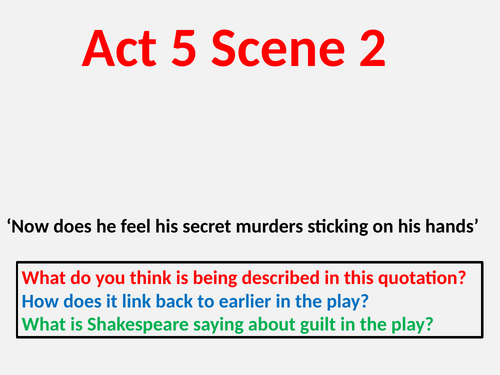 Act 5 Scene 2 Macbeth | Teaching Resources