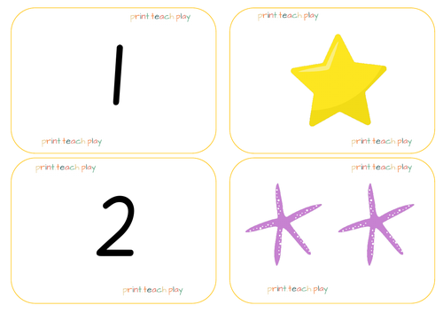Number Matching Flashcards | Teaching Resources