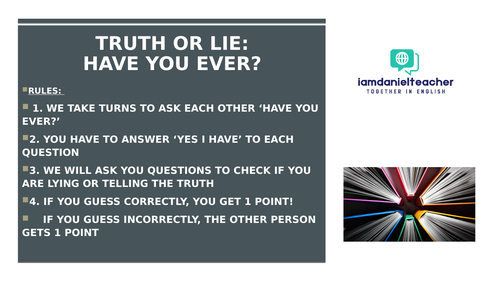 Truth or Lie Game | Conversation Builder | Teaching Resources