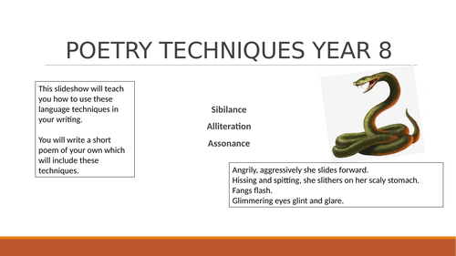 Alliteration, assonance and sibilance | Teaching Resources