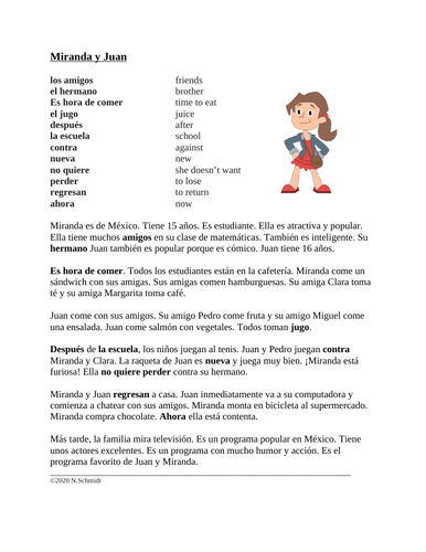 Spanish Cognates Reading: Lectura con Cognados | Teaching Resources