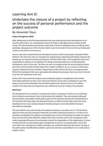 IT Project Management Assignment 3: How did the project go? | Teaching ...