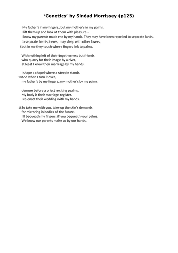 Morrissey, 'Genetics' | Teaching Resources