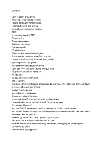 French AQA A Level A* La Haine DETAILED notes on entire film | Teaching ...