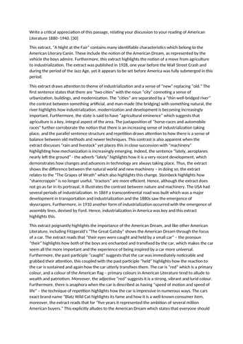 Unseen American Lit essay. OCR. A2. A* essay | Teaching Resources