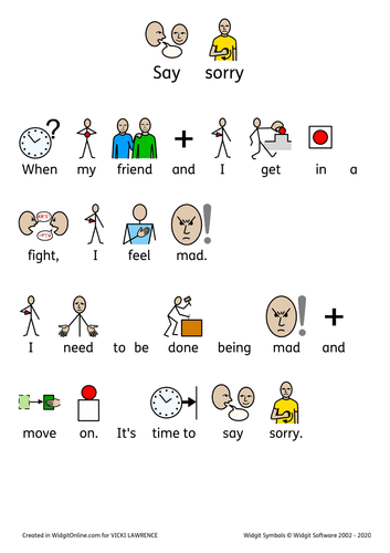 Say sorry social story | Teaching Resources