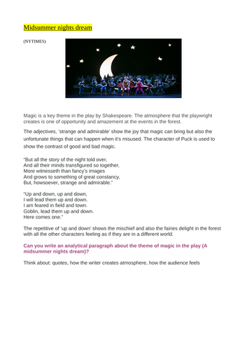Midsummer nights dream | Teaching Resources