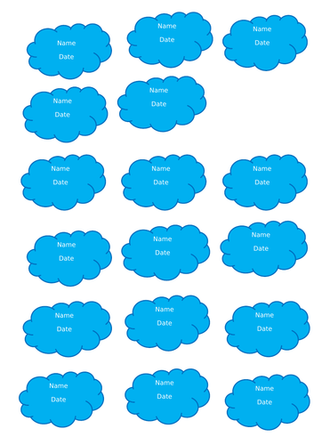Editable display clouds | Teaching Resources