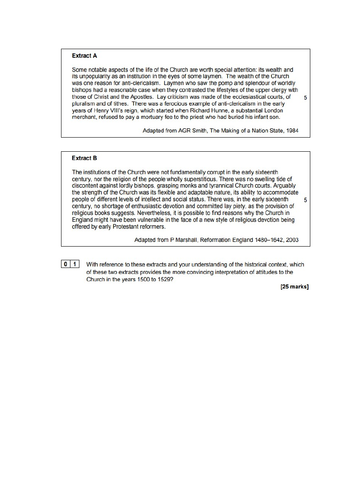 HistoryTudorSourceEssayAQA A* AS Level | Teaching Resources