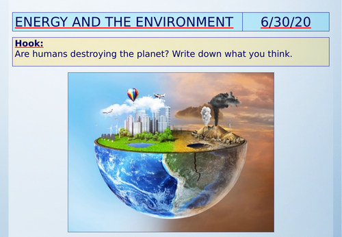 P3.4 Energy and the environment | Teaching Resources