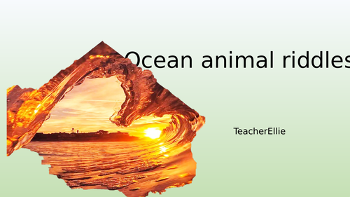 Simple Ocean Riddles | Teaching Resources