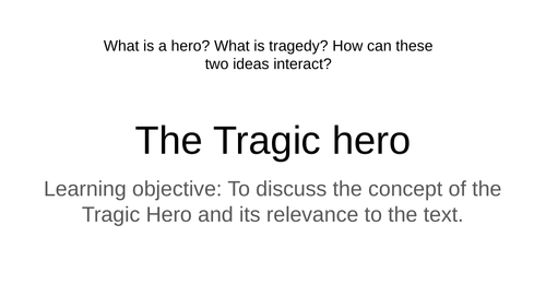 Tragic Hero - Othello A Level AQA Literature | Teaching Resources
