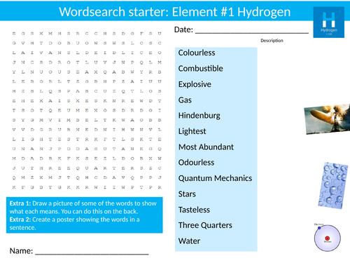 10 x Elements Wordsearch Starter Settler Activity Homework Cover Lesson ...