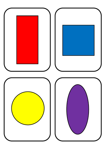 Shape flashcards with matching name | Teaching Resources