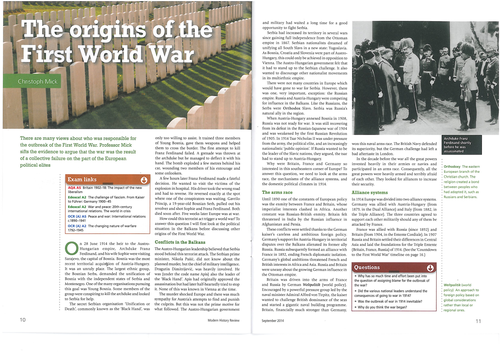 Assassination of Franz Ferdinand - short term cause of WWI | Teaching ...