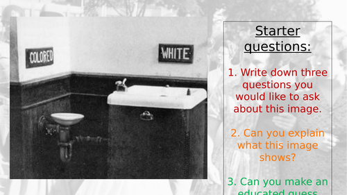 Jim Crow Laws. Part of a Black Lives Matter, Civil Rights Unit ...