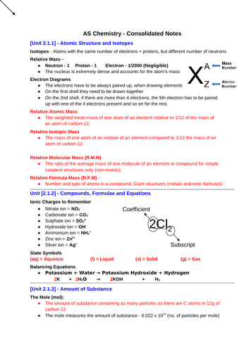 Chemistry AS Level (OCR) | Teaching Resources Chemistry AS Level (OCR) | Teaching Resources